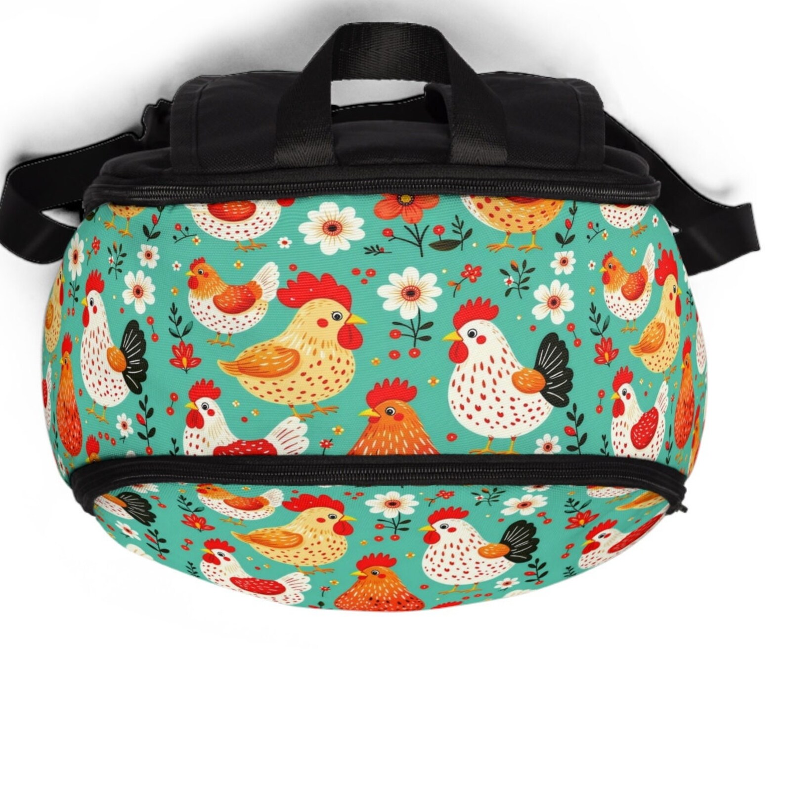 Bohemian Chickens Custom Artistic Design Nylon Backpack, Casual Daypack ...