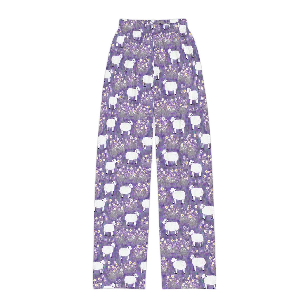 Lilac Sheep Kids Pajama Pants, Sleep Wear, Lounge Wear, Pj Bottoms ...