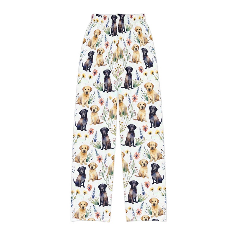 Labrador Print Kids Pajama Pants, Sleep Lounge Wear, Pj Bottoms, Family ...