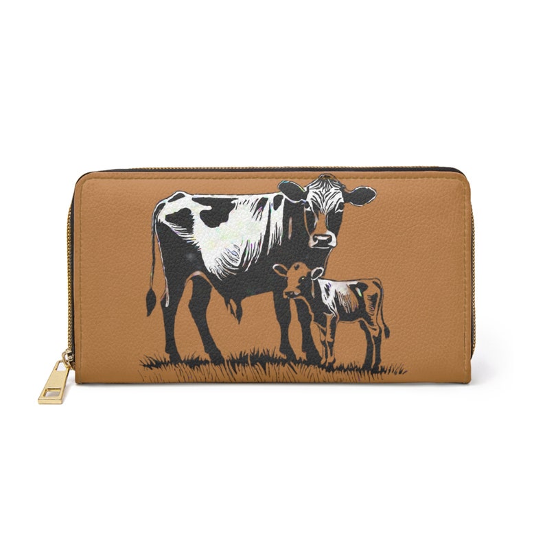 Hand Drawn Cows Vegan Leather Creulty Free Artistic Cow Design Designer ...