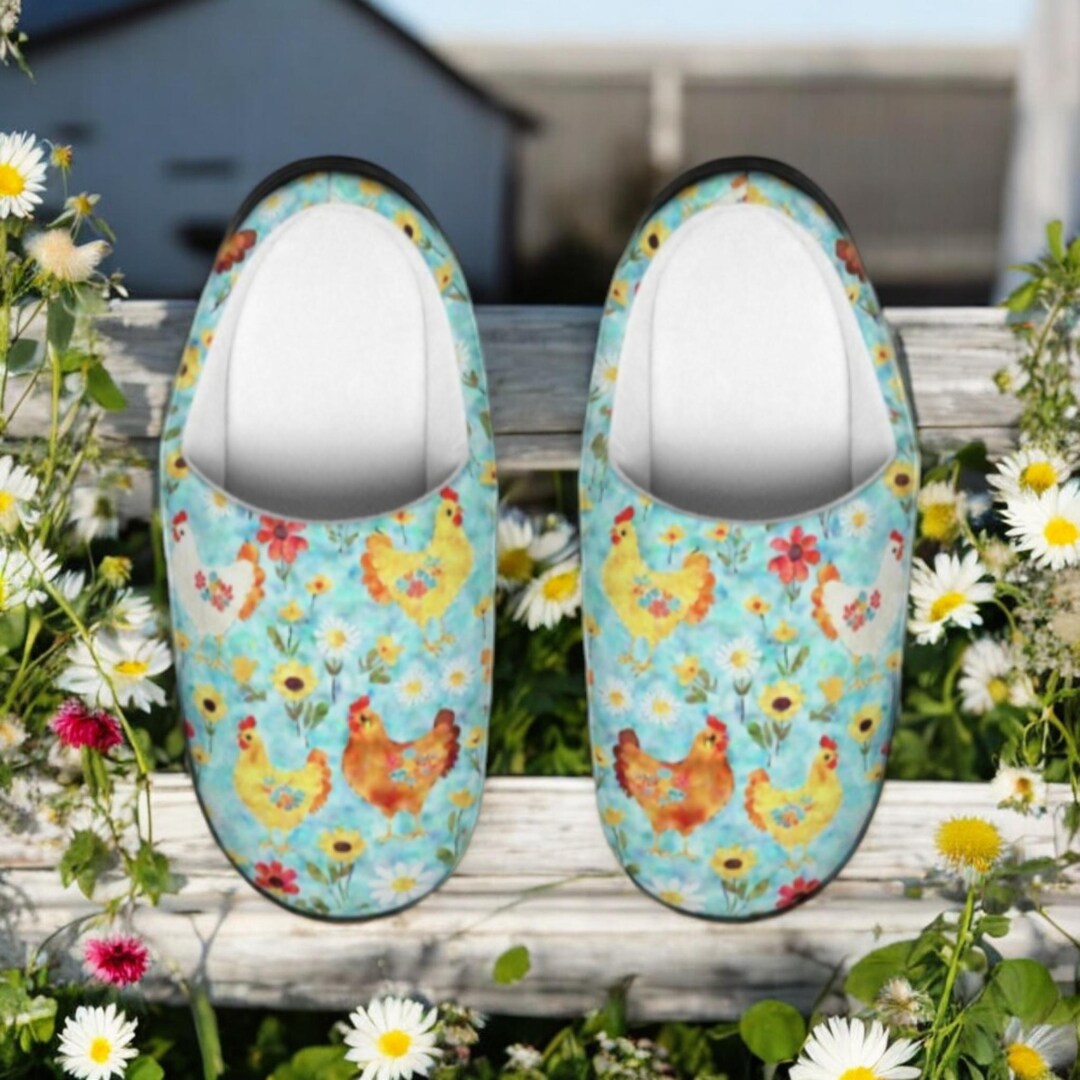 Teal Chicken Artistic Design, Womens Custom Indoor Artful Squishy ...