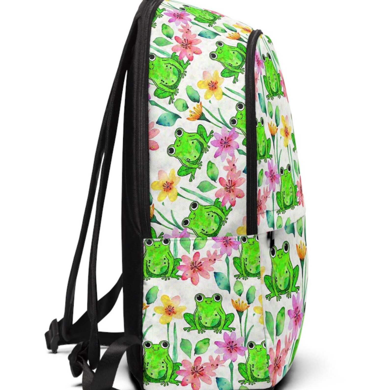 Cute Frog Artistic Design Custom Nylon Girls Kids Toddler Preschool ...