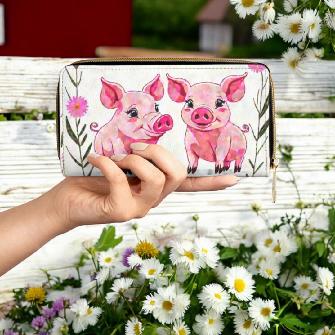 Piggy Lovers Artistic Custom Design Vegan Leather Creulty Free Women's ...