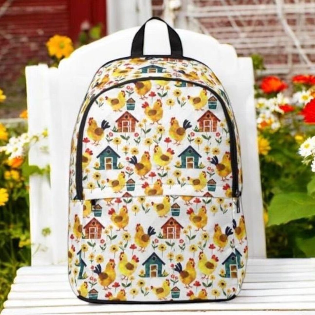 Rustic Chicken Coop Backpack, Farmhouse Hen Design Bag, Country Chick ...