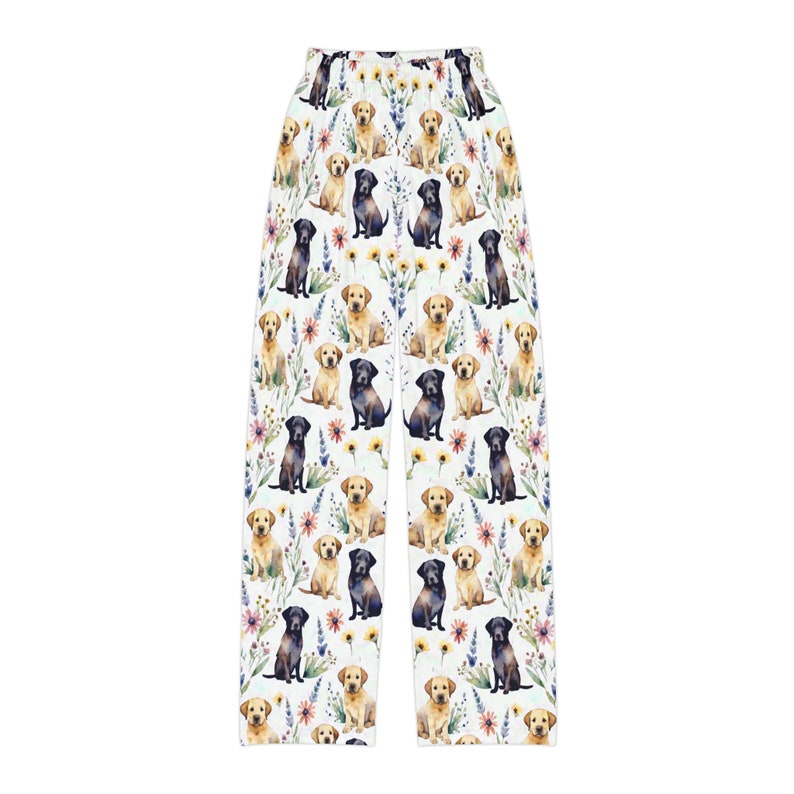 Labrador Print Kids Pajama Pants, Sleep Lounge Wear, Pj Bottoms, Family ...