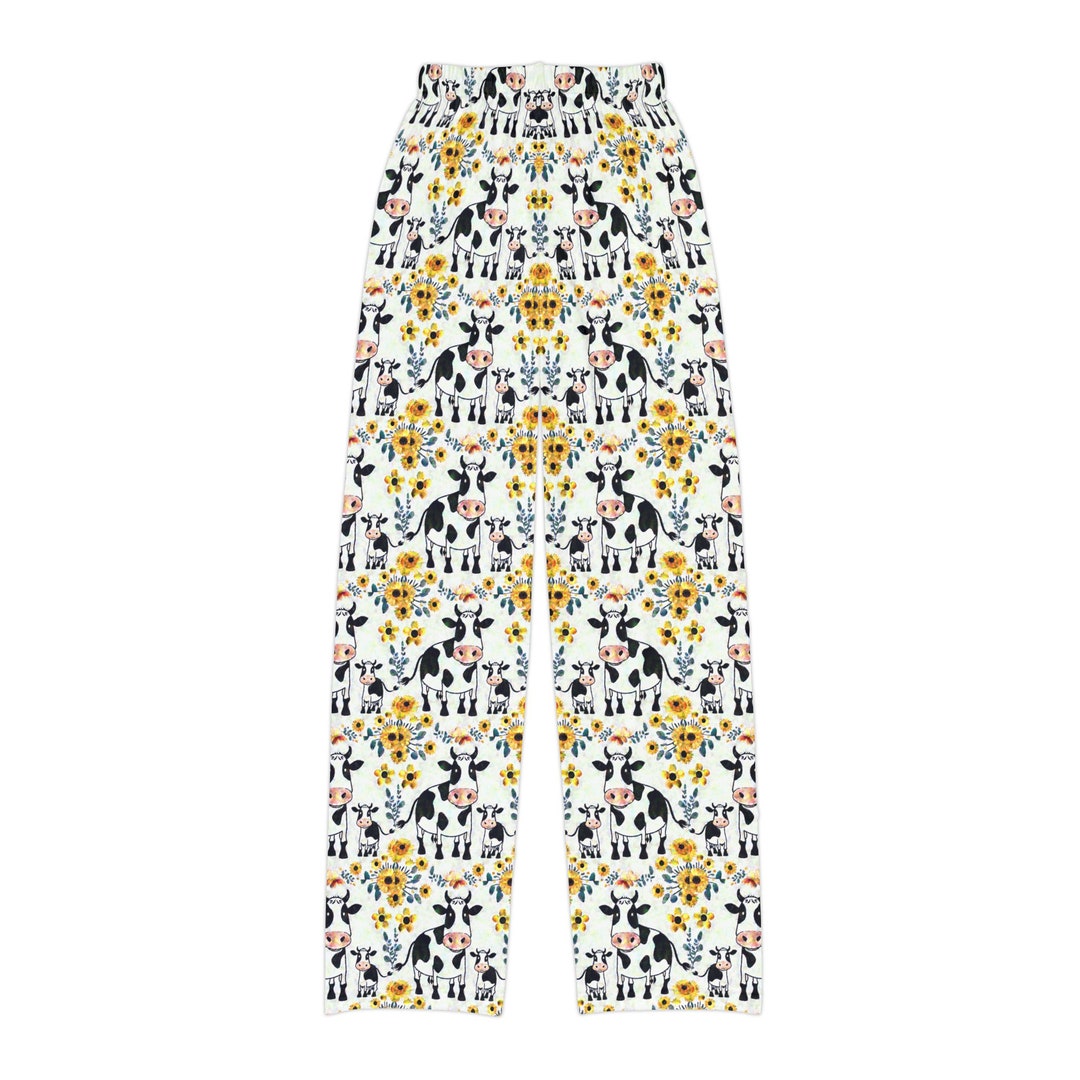 Cow & Calf Kids Pajama Pants, Family Matching Cow Pajama Pants, Kids ...