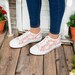 Pink Pig Sneakers Women’s Canvas Shoes, Cute Pastel Piggy Floral Low ...