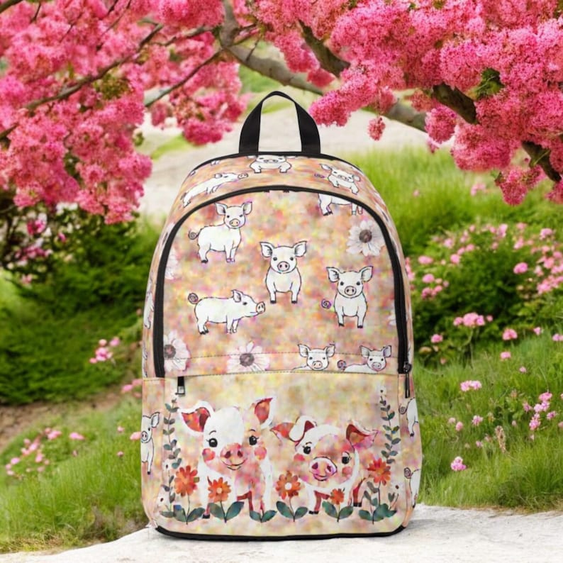 Pastel Pink Pigs Artistic Design Custom Nylon Girls Women's Kids ...