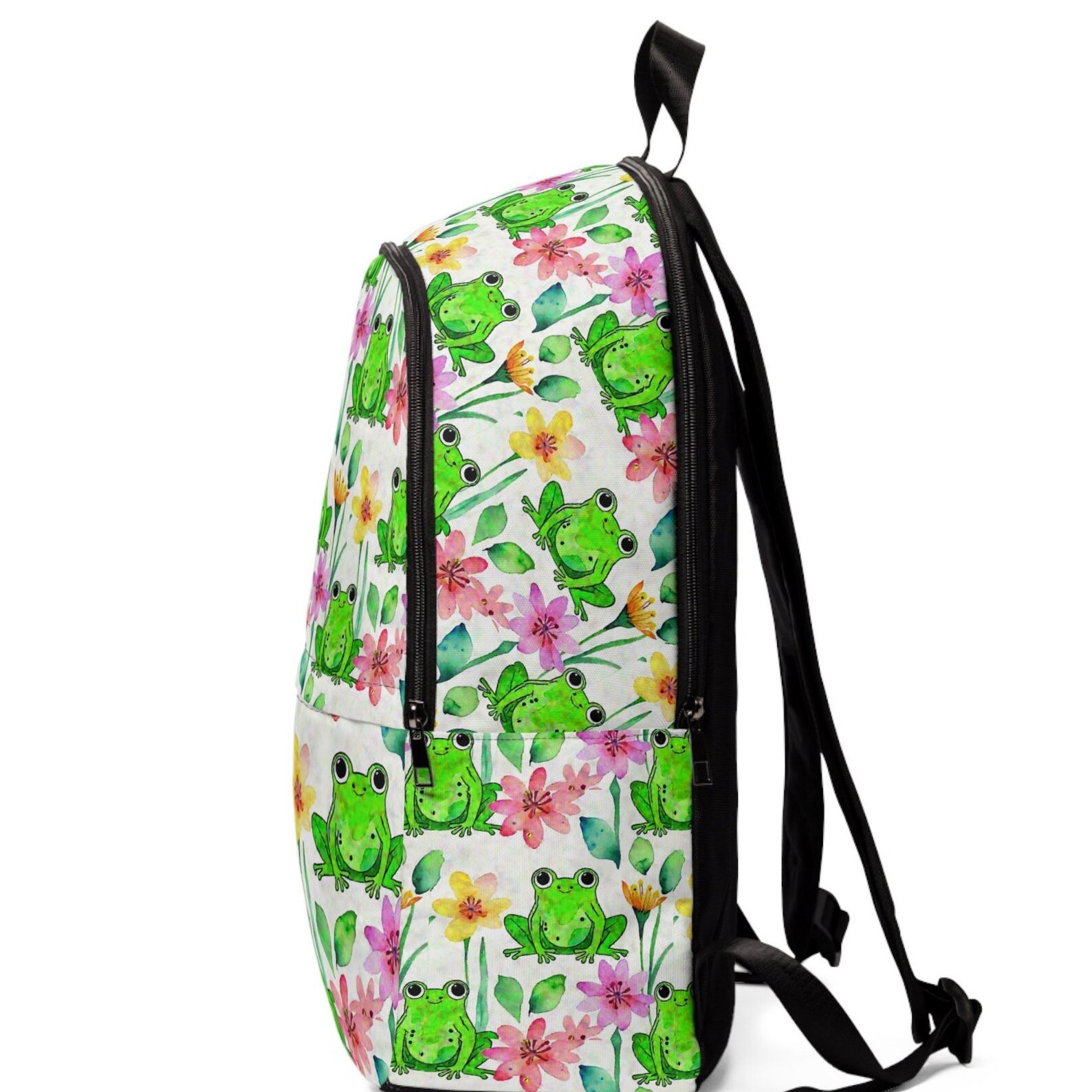 Cute Frog Artistic Design Custom Nylon Girls Kids Toddler Preschool ...