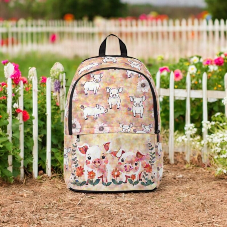Pastel Pink Pigs Artistic Design Custom Nylon Girls Women's Kids ...