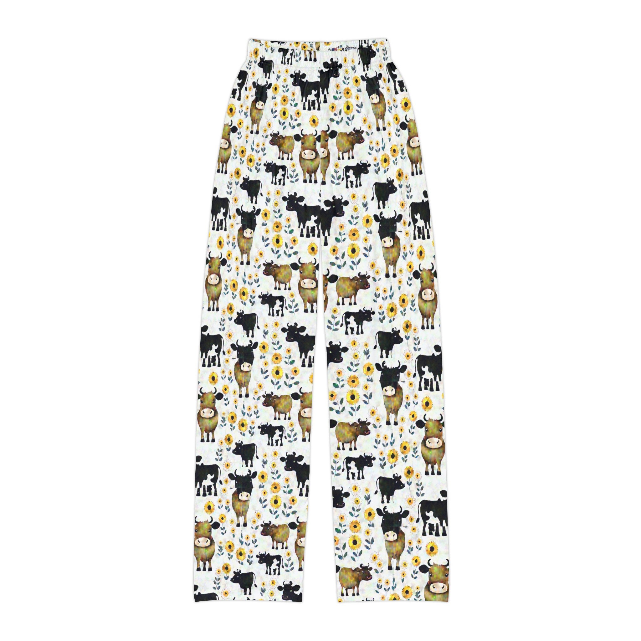 Bull Cow Love Kids Pajama Pants, Family Matching Cow Pajama Pants, Kids ...