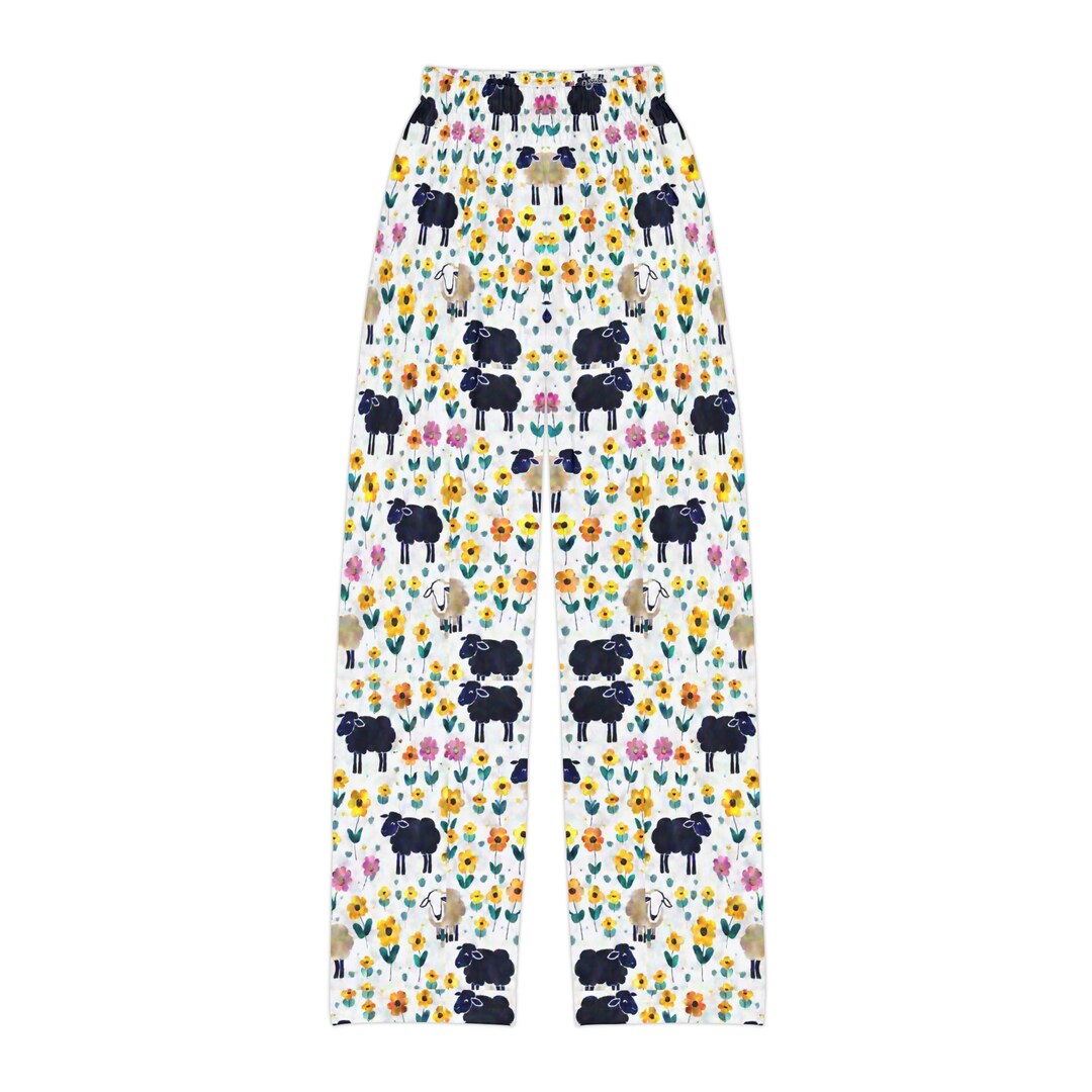 Sheep Design Kids Pajama Pants,family Matching Sheep Pajama Pants, Kids ...