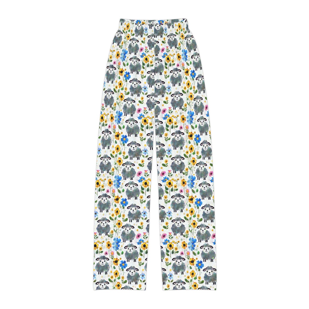 Cute Sheep Kids Pajama Pants, Family Matching Sheep Pajama Pants, Kids ...