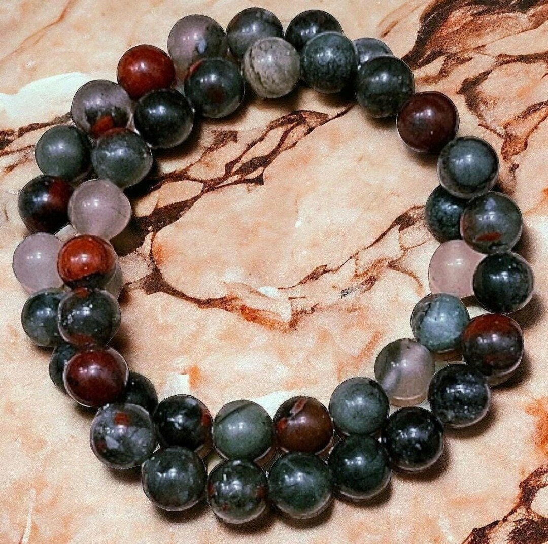 Protection Amulet African Bloodstone 8.5mm Powerful Bracelet Potent ...