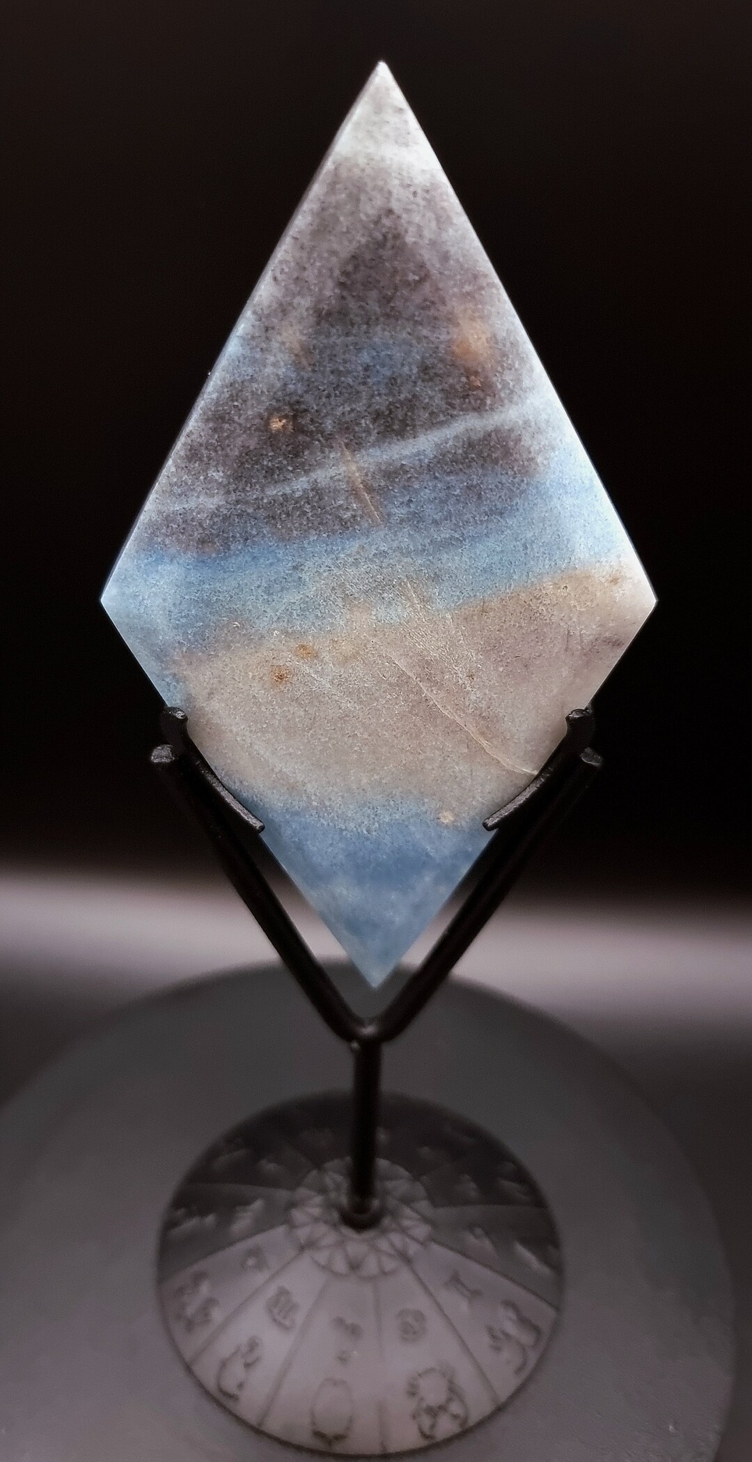 Rare Blue Trollite Rhombus Diamond With Stand Intuition Emotinal ...