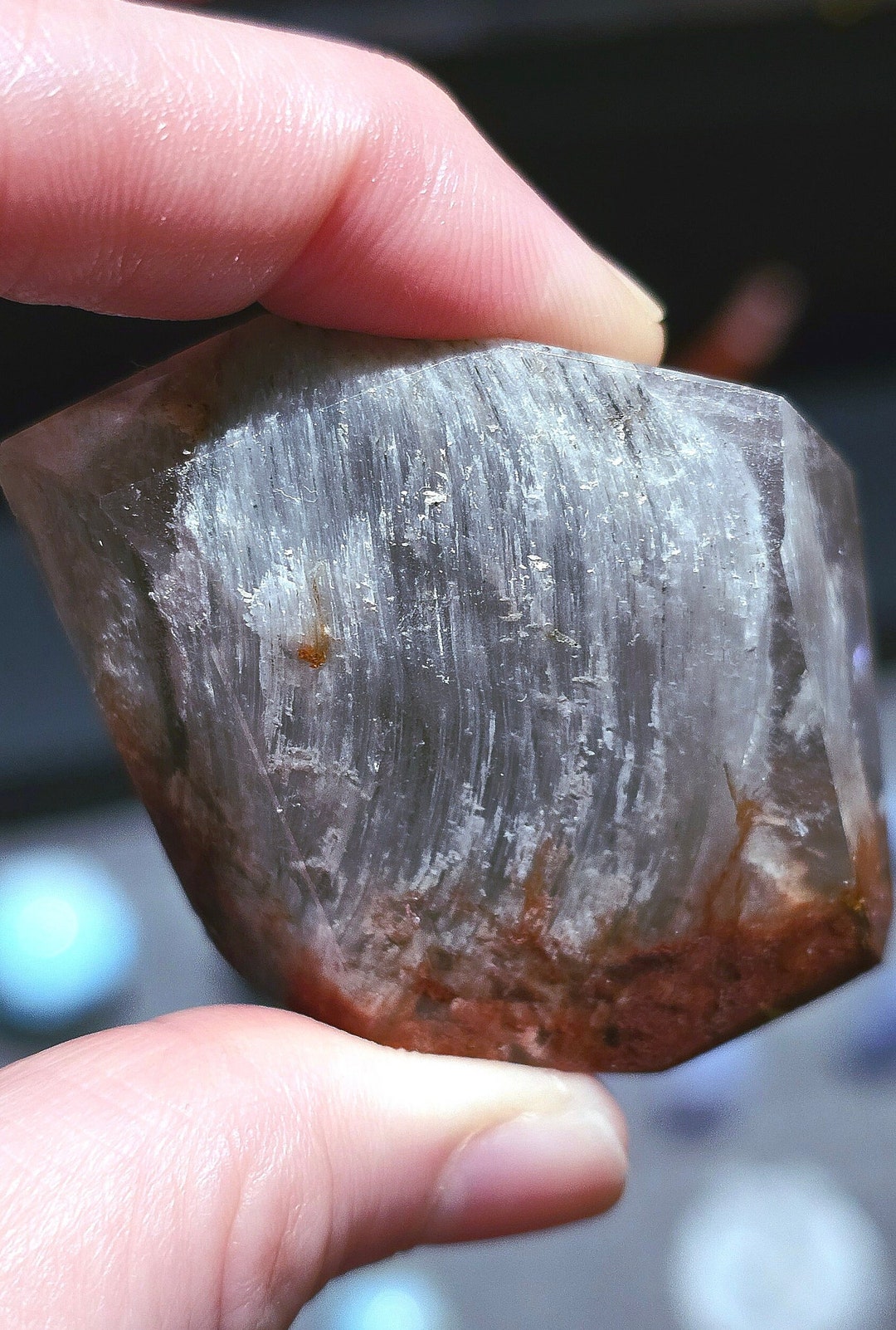 Thousand Layer Blue Rabbit Hair | Blue Amphibole Quartz Freeform | Blue ...