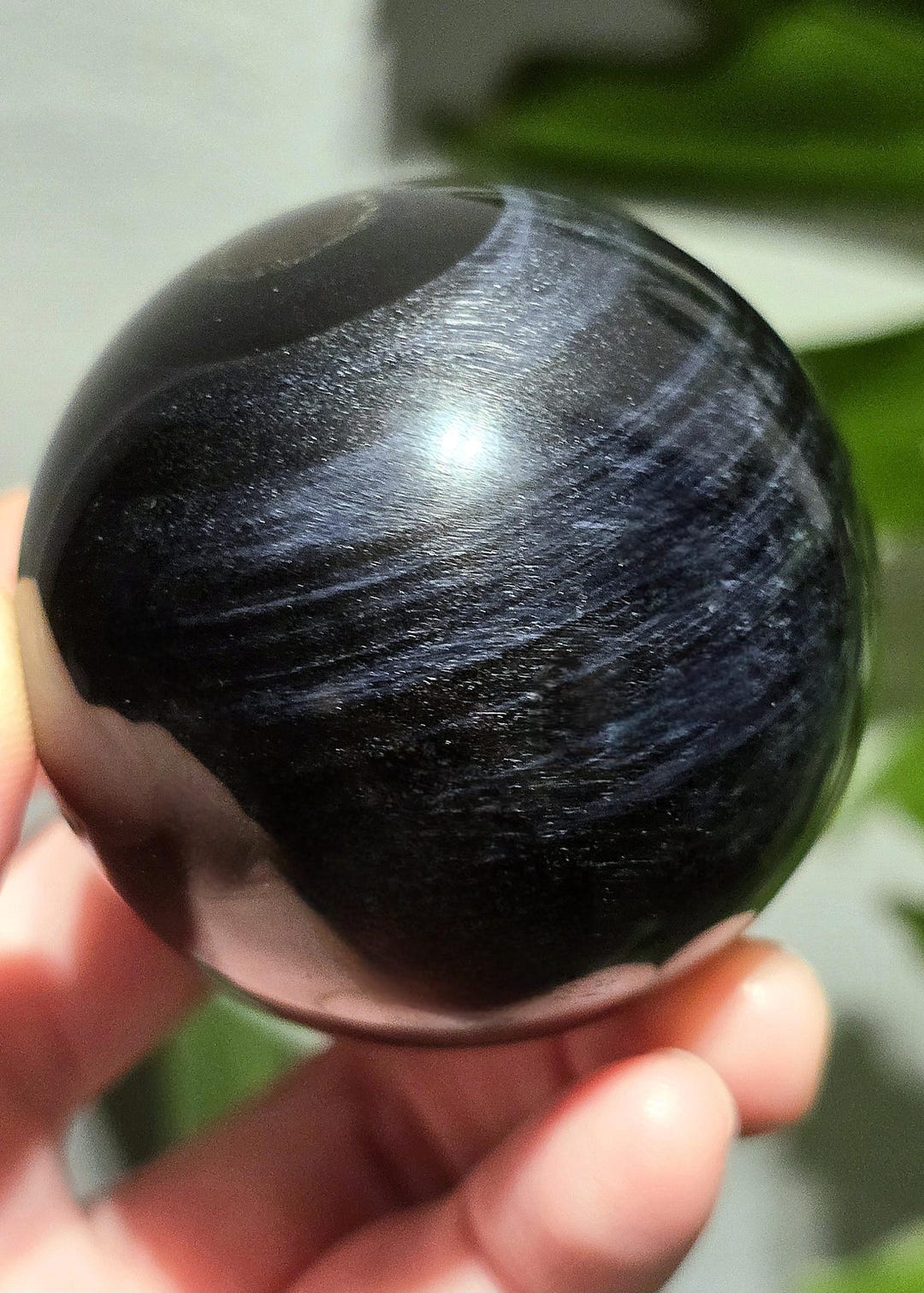 Blue Tiger Eye Sphere 52mm Crystal Ball Crystal for Anxiety Unique Gift ...
