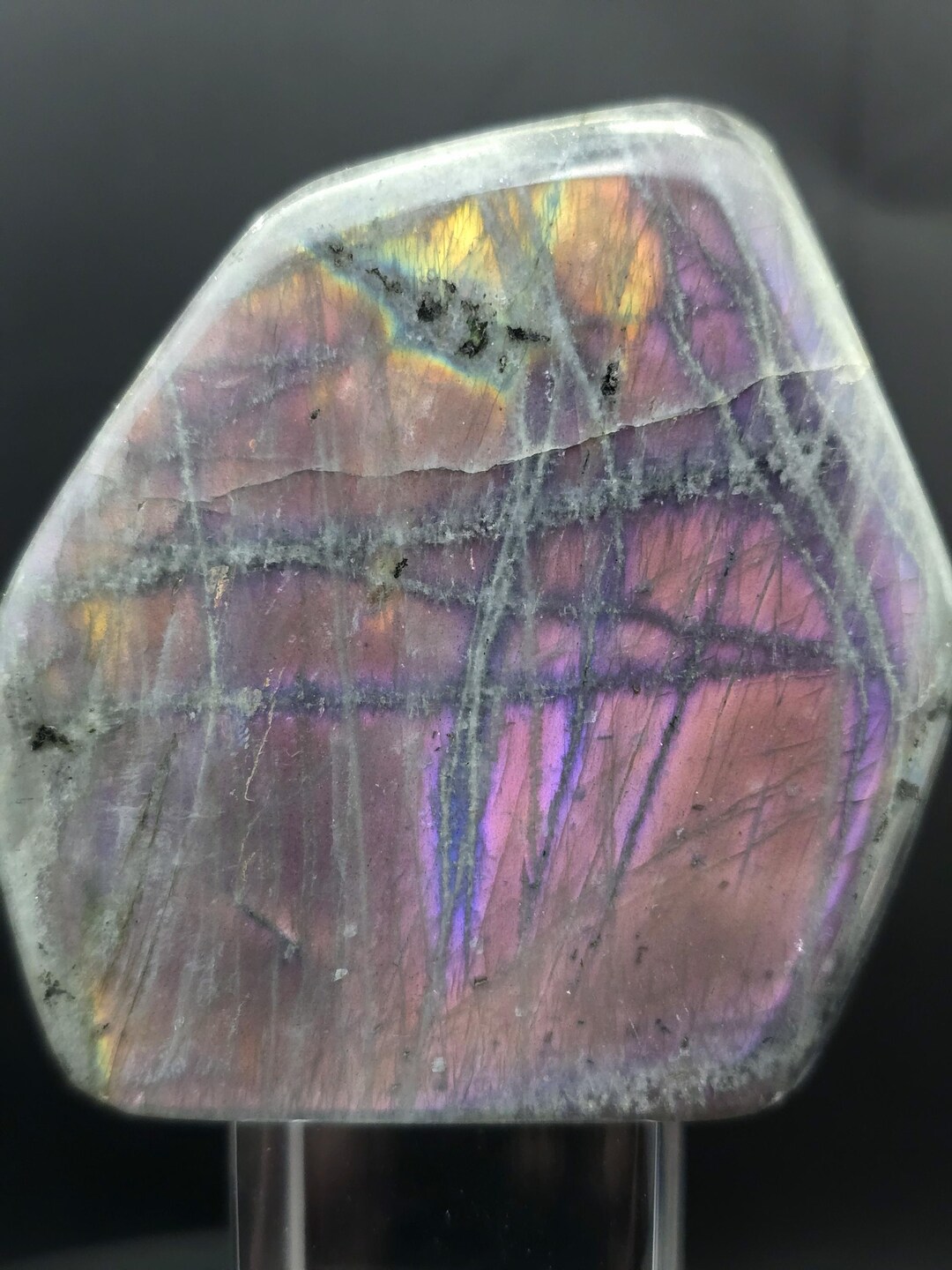 Pink Labradorite Freeform Anniversary Gift for Her Crystal Decor ...