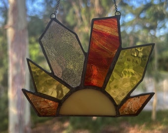 Sunburst Pattern Stained Glass PDF Digital File - Etsy