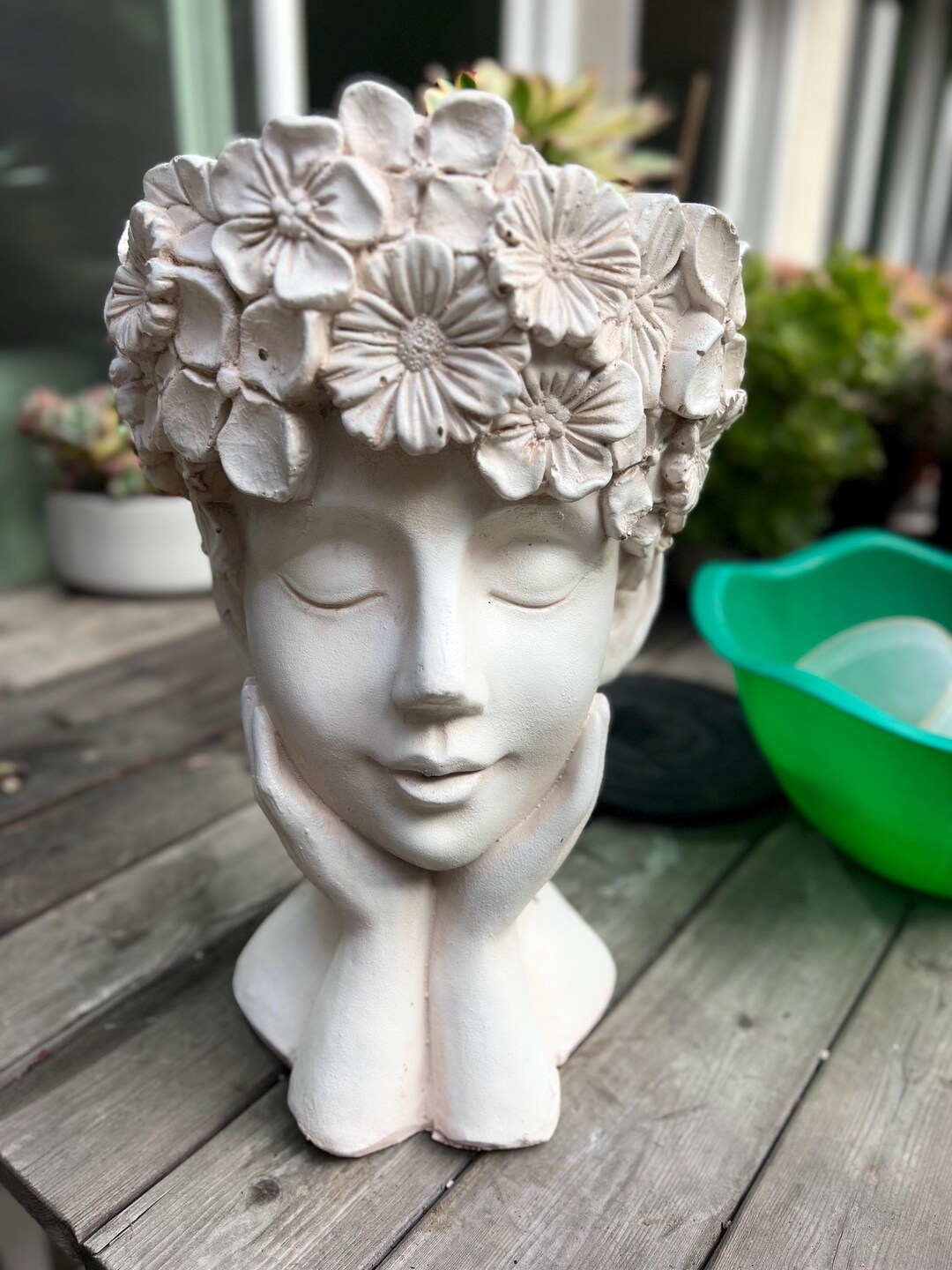 Large Head Planter Great Addition to Your Garden - Etsy