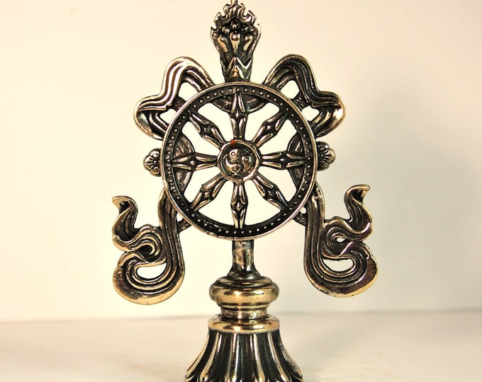 Dharma Pendant Wheel of Life Samsara Bronze Amulet Buddhist Talisman ...