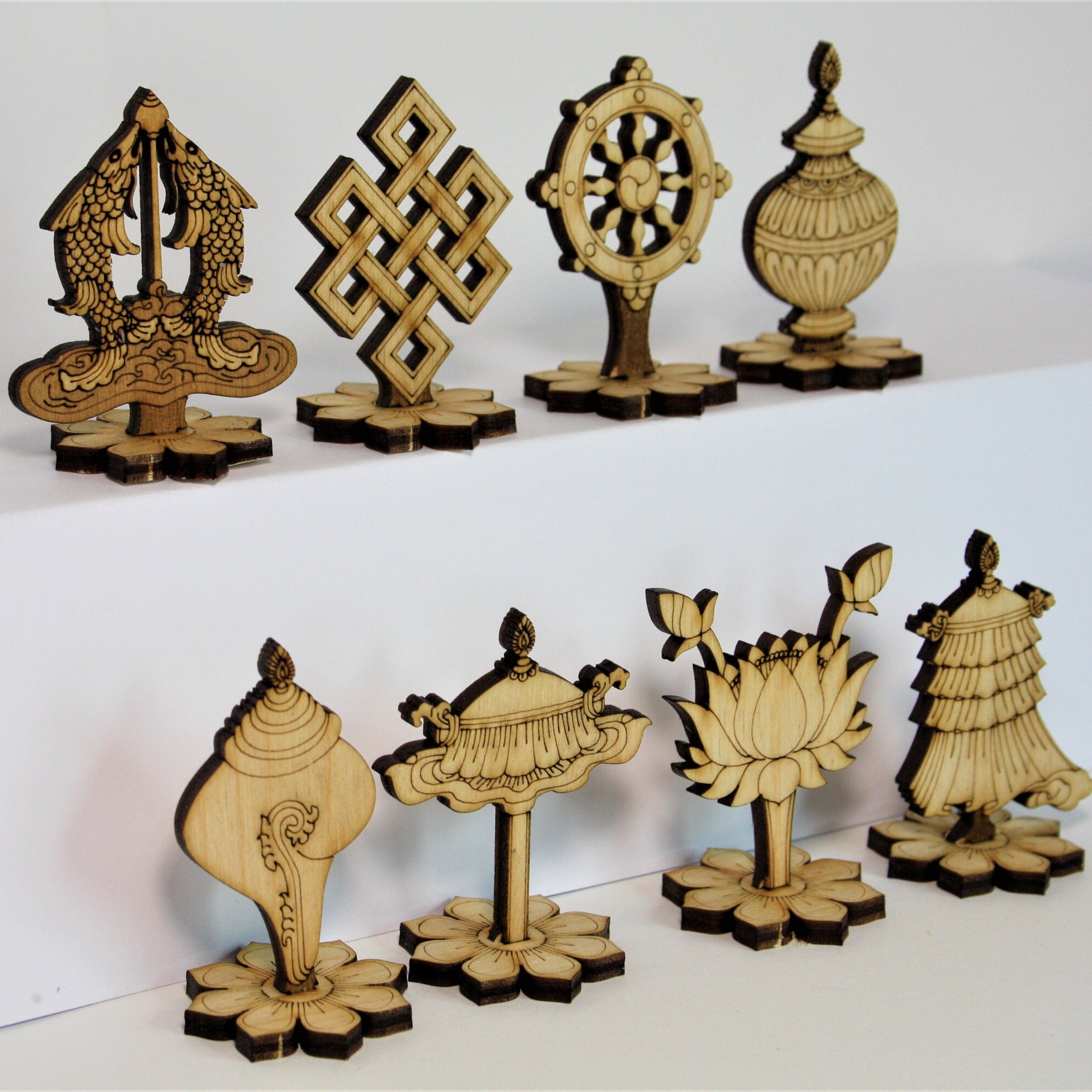 Eight Auspicious Symbols of Buddhism Ashamangala - Etsy