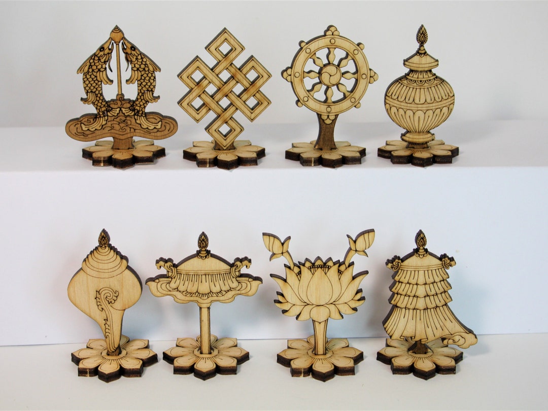 Eight Auspicious Symbols of Buddhism Ashamangala - Etsy