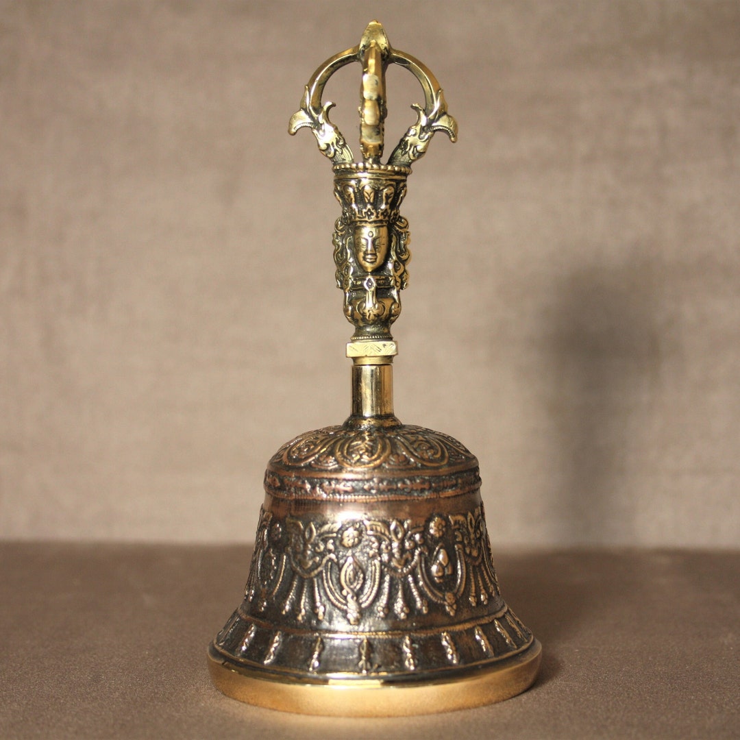 Tibetan Bronze Buddhist Bell Ghanta Drilbu 6 Inch - Etsy