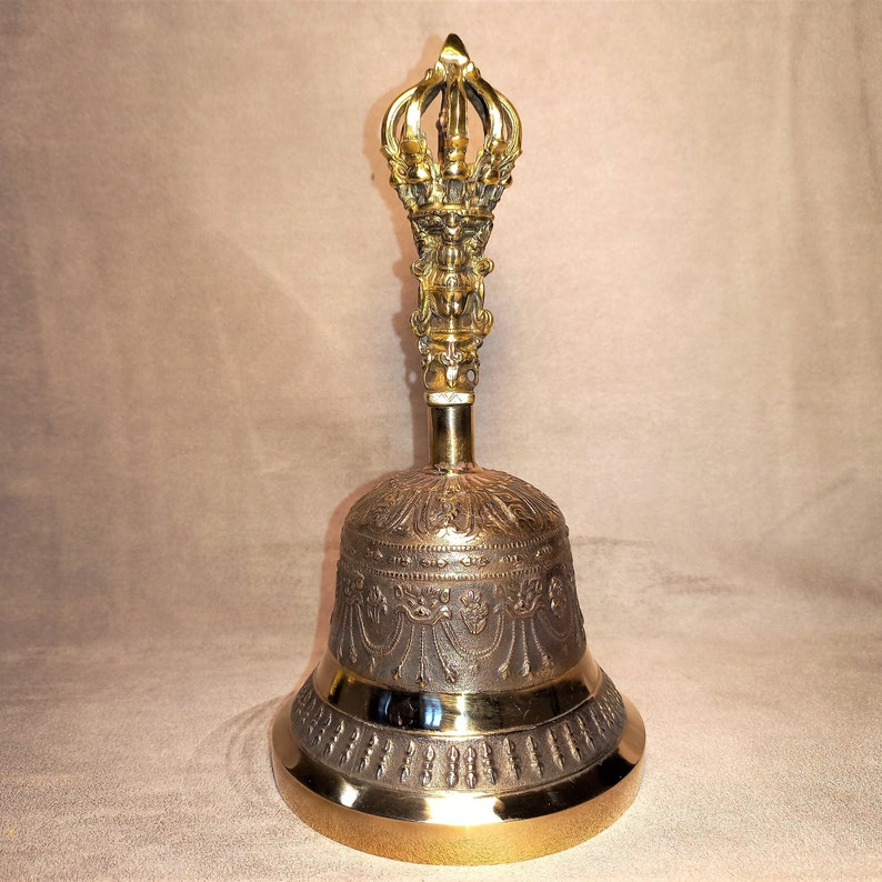 7 Inch Buddhist Bell Drilbu Bell Bronze - Etsy