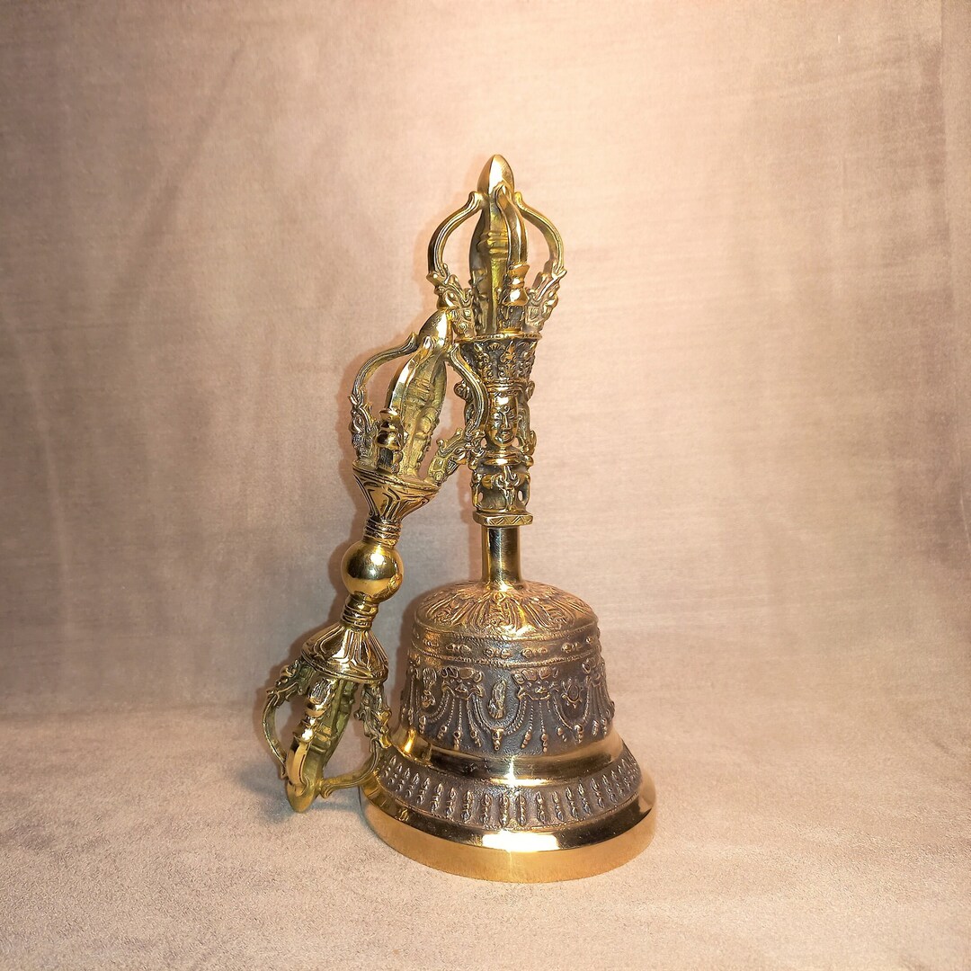 Vajra Six Petal Lotus, Tibetan Bell Drilbu With Excellent Sound - Etsy