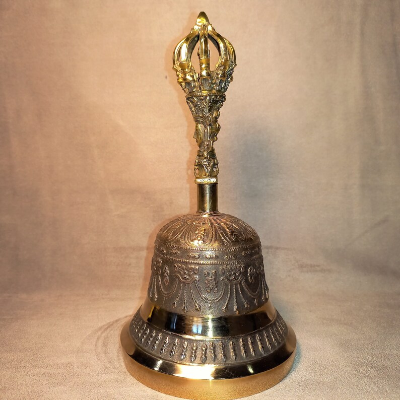 7 Inch Buddhist Bell Drilbu Bell Bronze - Etsy
