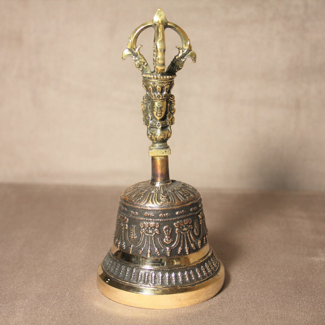 Tibetan Bell Ghanta Drilbu 6 Inch, Bell Bronze - Etsy