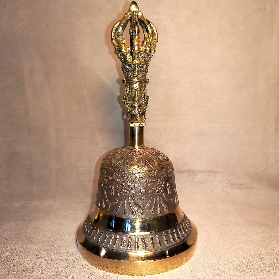 7 Inch Buddhist Bell Drilbu Bell Bronze - Etsy