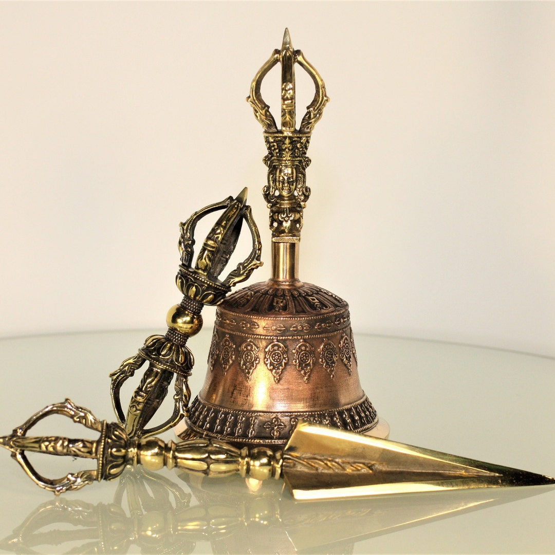 Vajra Ghanta Kila Dorje Drilbu Phurba Buddhist Altar, Bell Bronze - Etsy