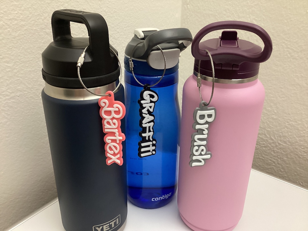 Water Bottle Name Tag Customizable - Personalized Backpack or Lunchbox ...