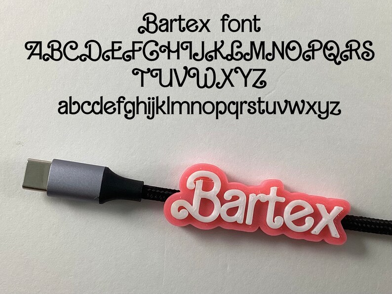 Customizable Name Charger Tag Two Color iPhone Android Charging Cable ...