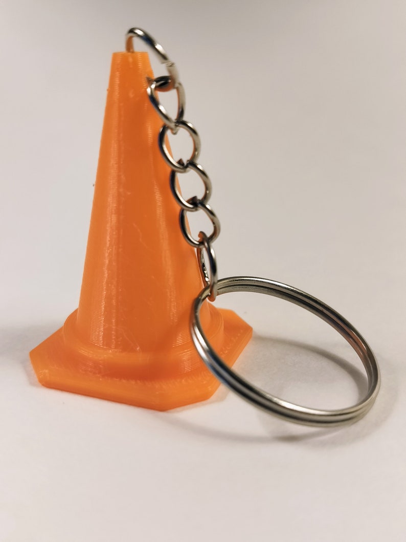 Traffic Cone Keychain Orange Construction Safety Pylon Key Chain - Etsy