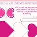 Valentine's Butterfly Craft Printable: Cut, Color, Paste (digital ...
