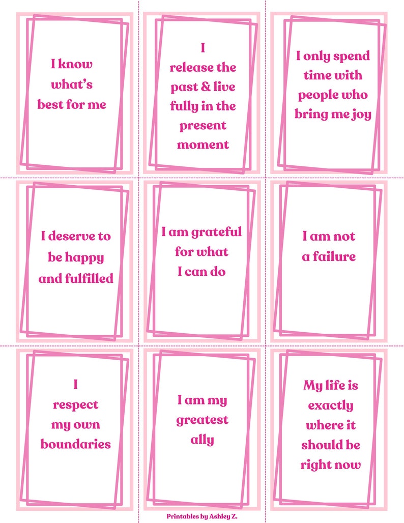Adult Positive Affirmation Cards - Etsy