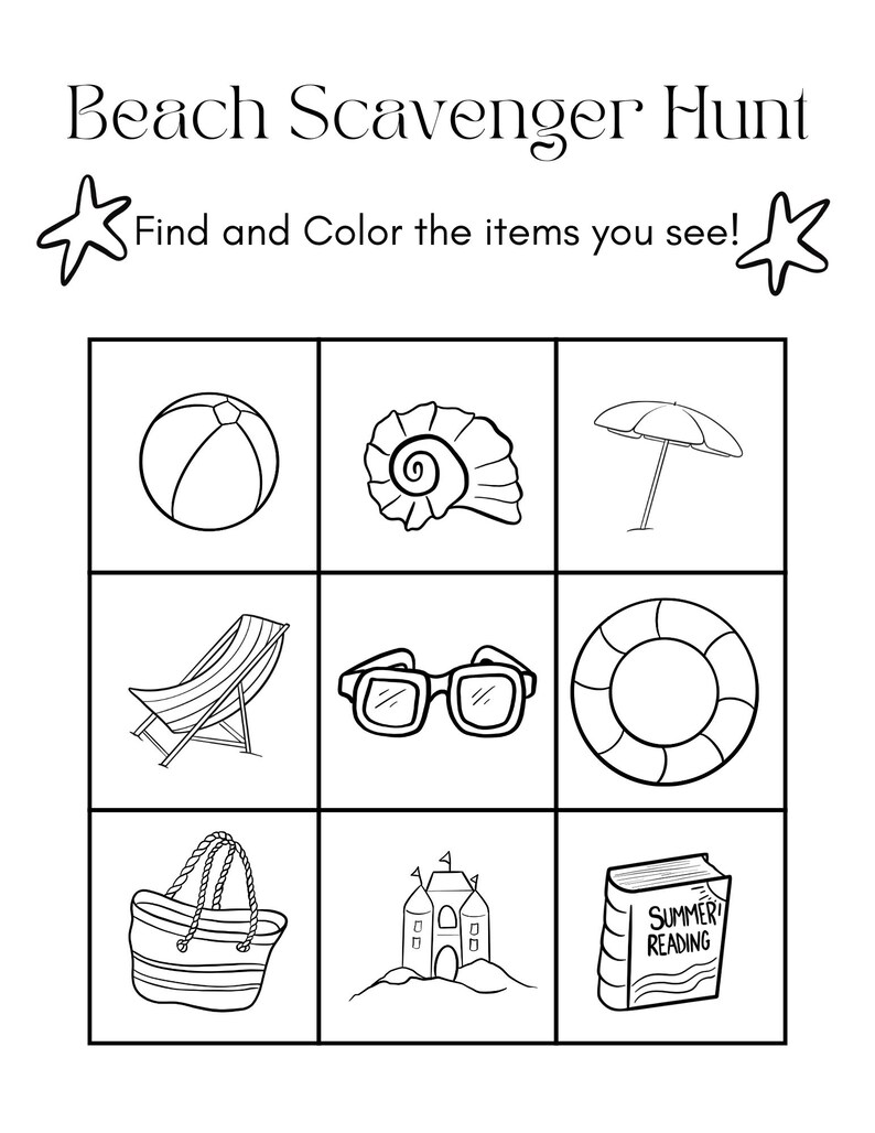 Summer Travel Printable for Kids - Coloring Book, Travel Journal, Games ...
