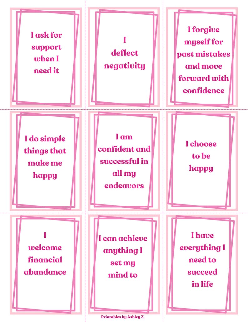 Adult Positive Affirmation Cards - Etsy