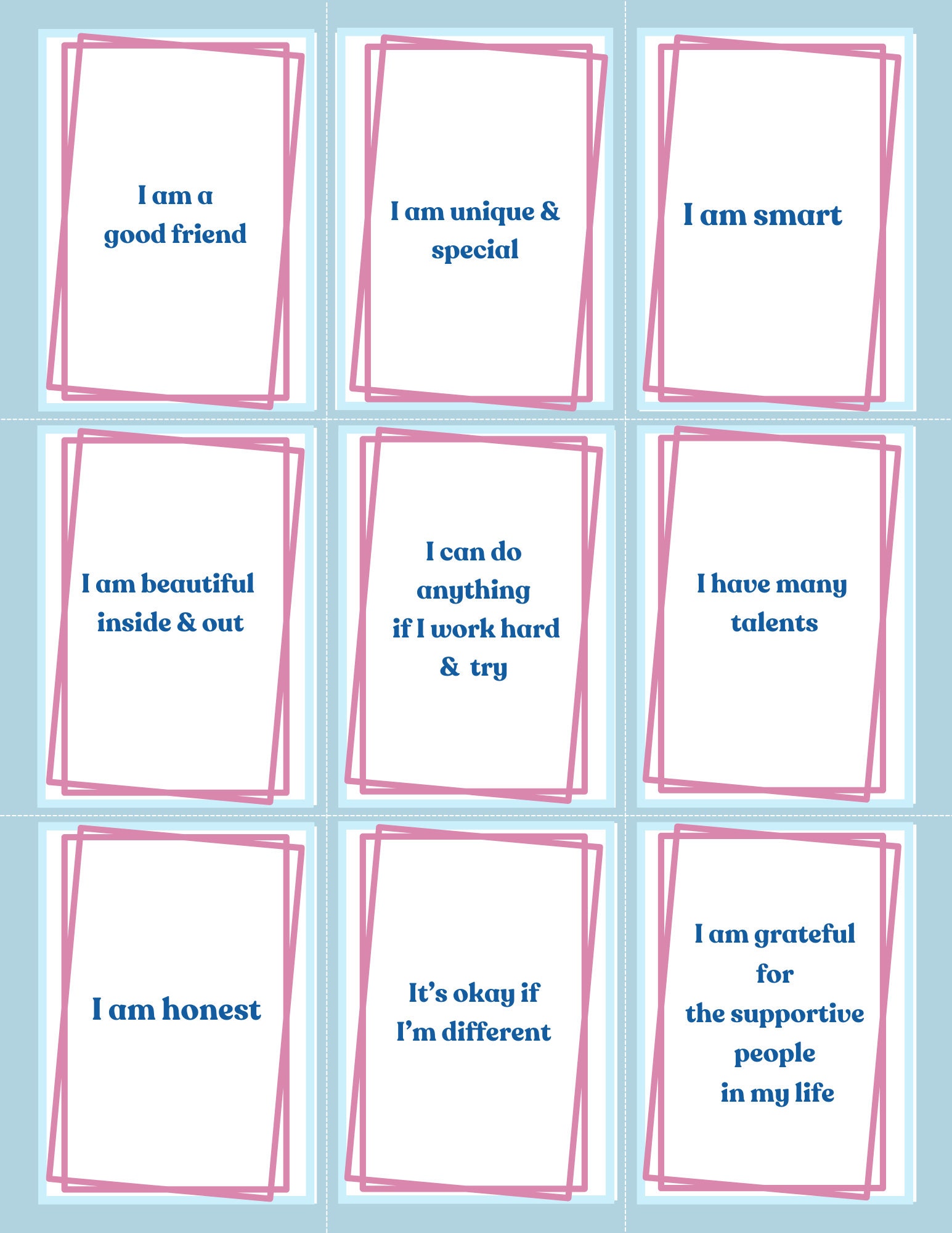Positive Affirmation Cards for Kids - Etsy