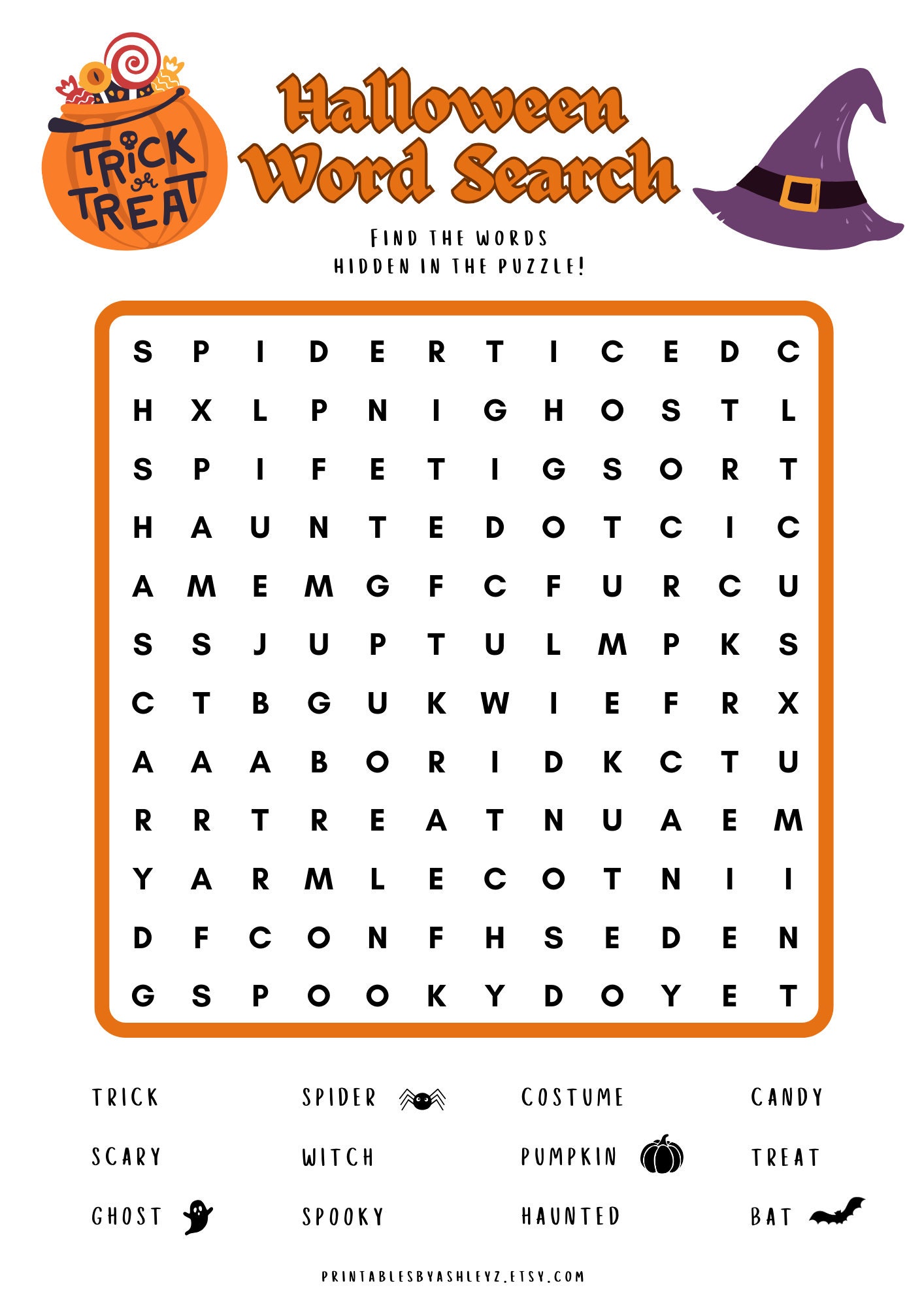 Halloween Printable Games & Coloring Bundle - Etsy