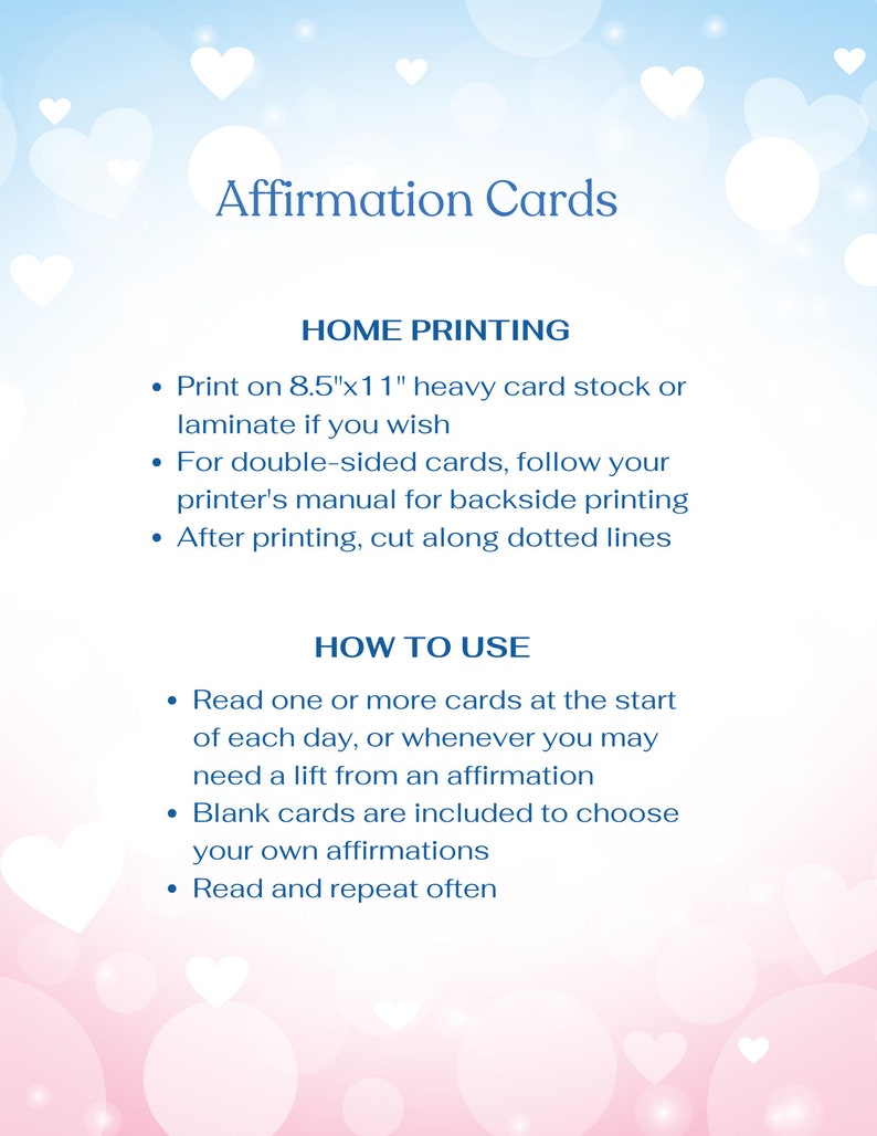 Positive Affirmation Cards for Kids - Etsy