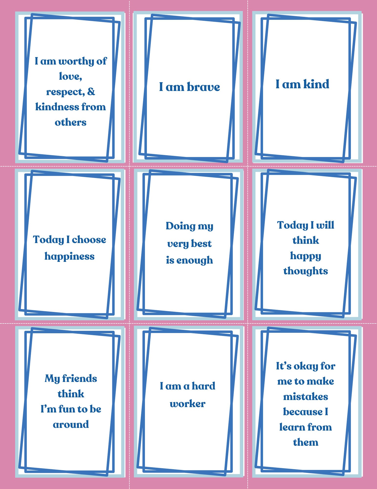 Positive Affirmation Cards for Kids - Etsy