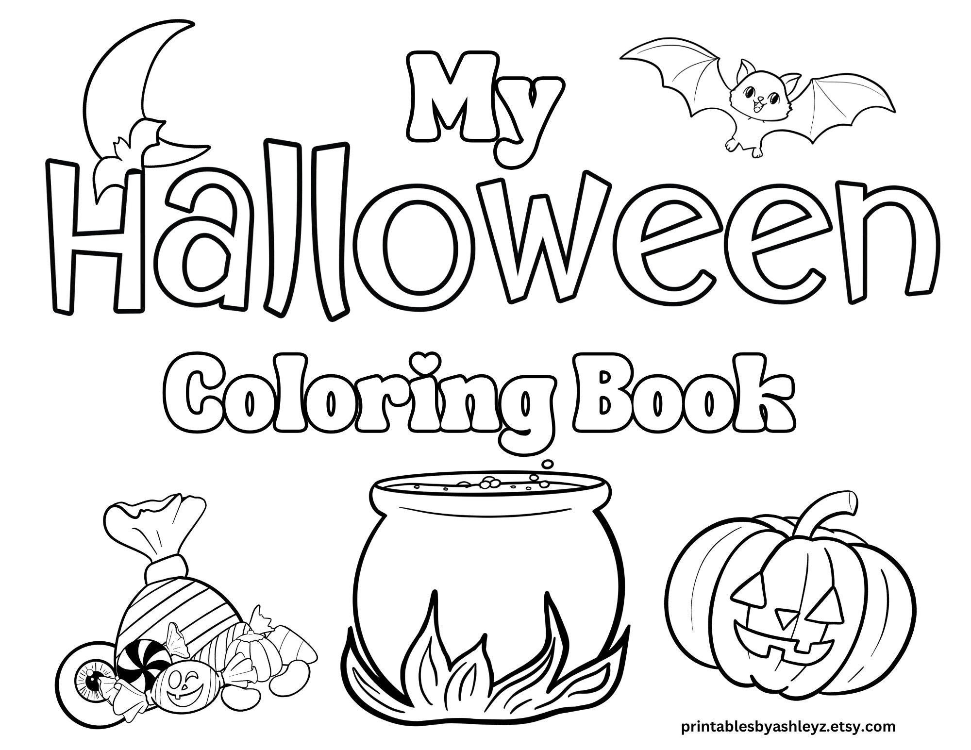Halloween Printable Games & Coloring Bundle - Etsy