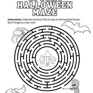 Halloween Printable Games & Coloring Bundle - Etsy