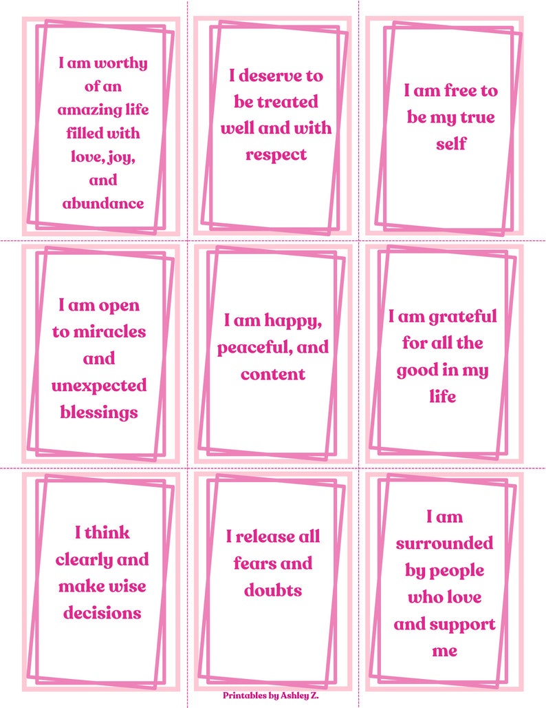 Adult Positive Affirmation Cards - Etsy