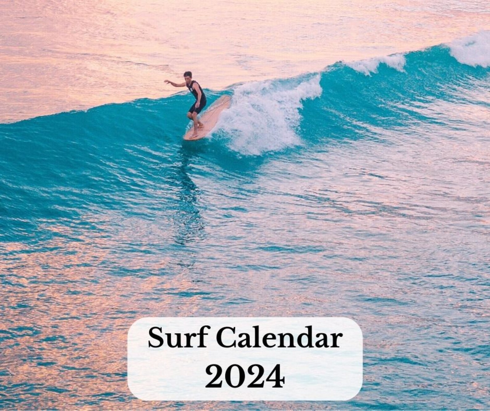Surf Bliss 2024 Digital Calendar Save the Date & Best Surf Spots Beach ...