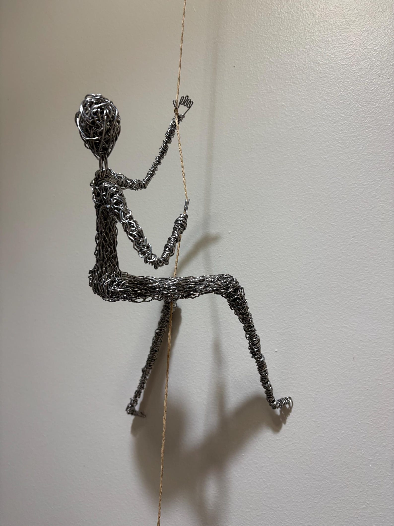 Climbing Man Wire Wall Sculpture, Metal Art Decor, Set of 4 - Etsy